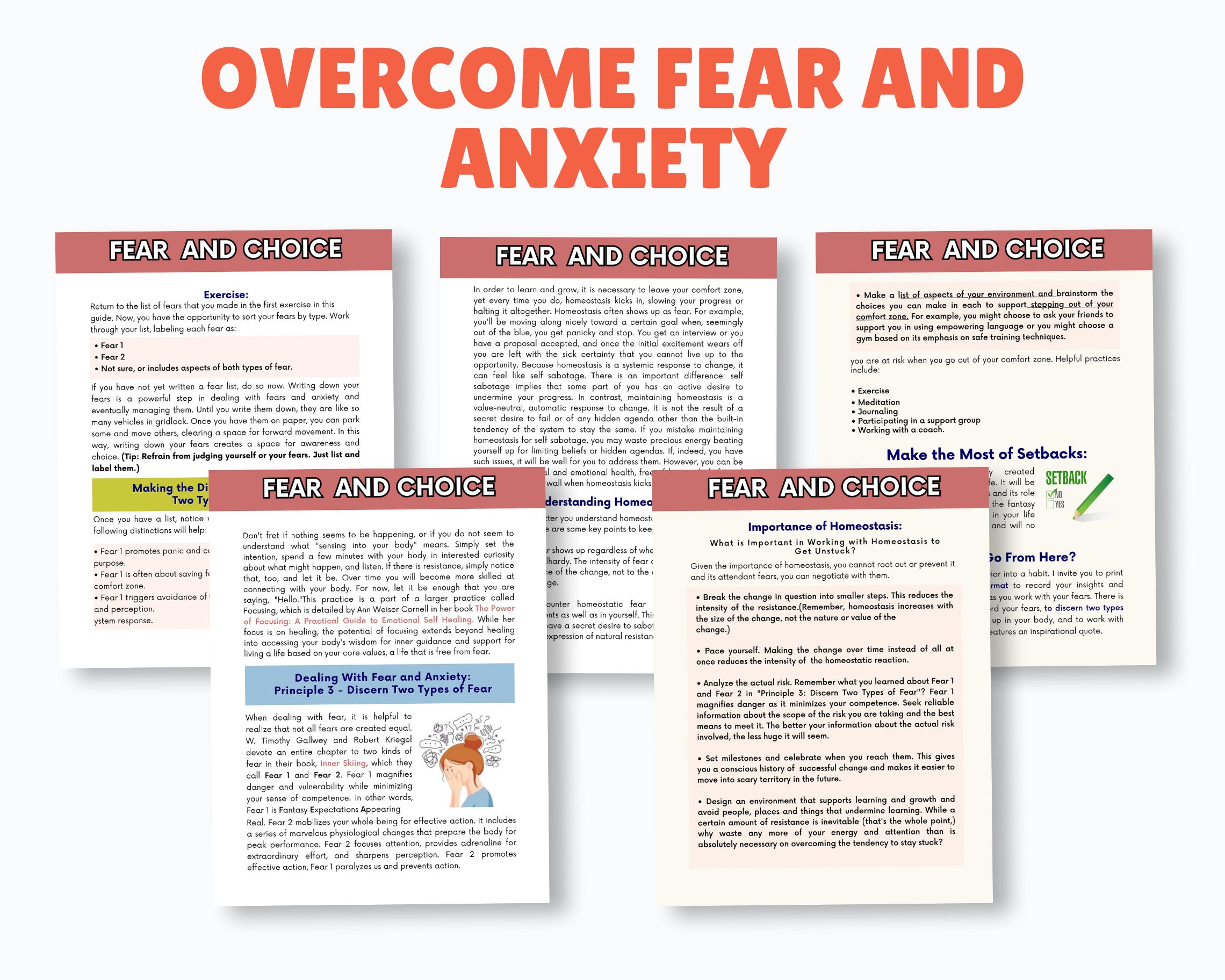 Understanding the Fear of Failure and Anxiety Workbook, Therapy ...