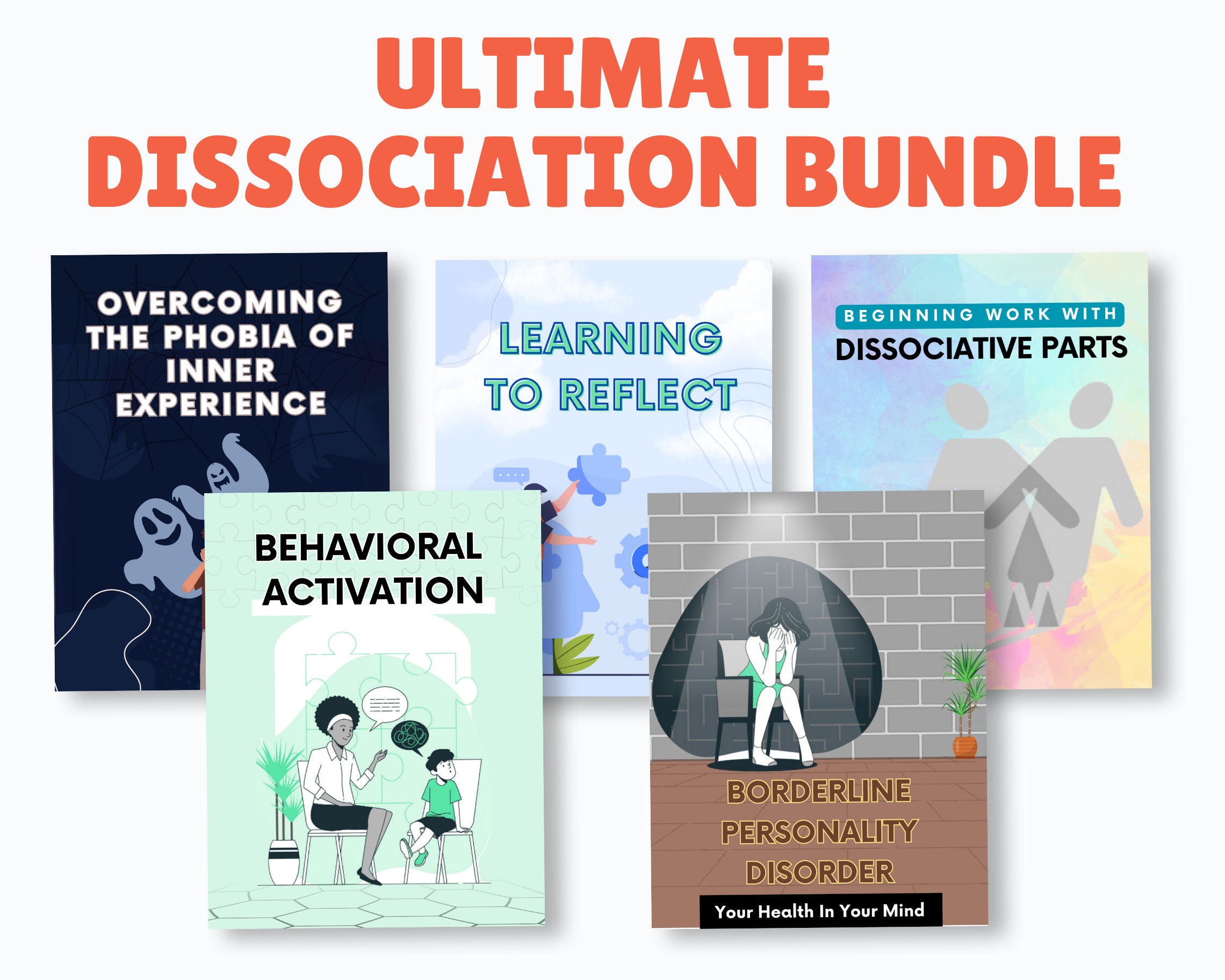 Dissociation Worksheets Workbook Bundle Dissociation Therapy Journal ...