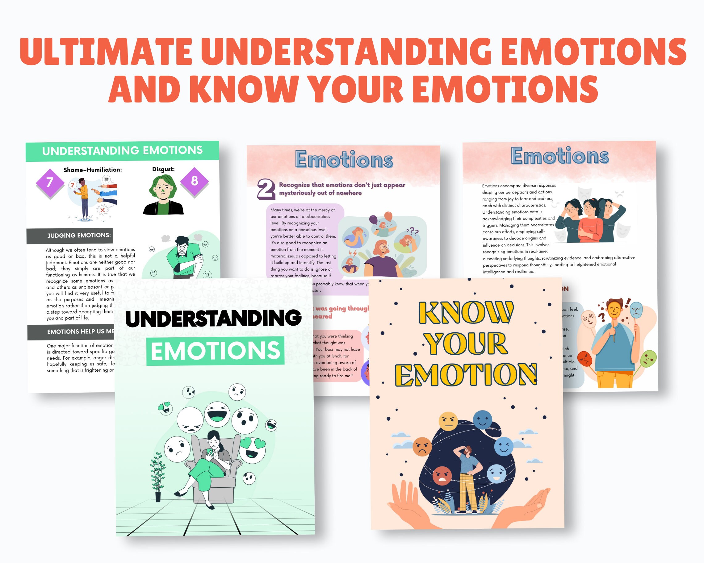 Emotions and Feelings Bundle, Psychology Resources, Inner Critic, Boundaries, Trauma, Acceptance ...