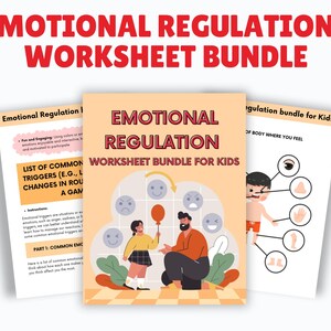Emotional Regulation Worksheet Bundle for Kids Therapy - Digital ...