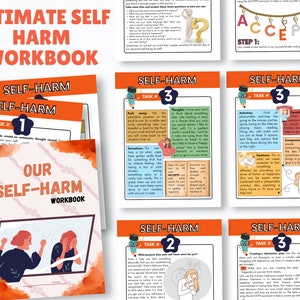Self-harm Coping Workbook for Teen Mental Health & Reflective Teen ...