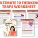 Common Thinking Trap. Worksheet for Analyzing Thoughts and Identifying ...