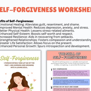 Ultimate Self Forgiveness Worksheet Package, Self Love, Self Growth ...