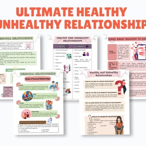 Healthy Vs Unhealthy Relationships Ebook, Workbook, Teen Health ...