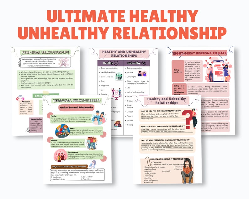 Healthy Vs Unhealthy Relationships Ebook, Workbook, Teen Health ...