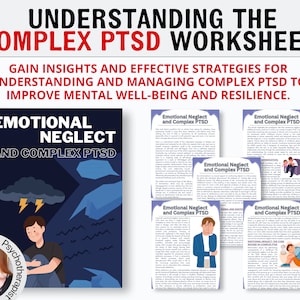 Emotional Neglect and Complex PTSD Worksheets, PTSD Workbook, Trauma ...