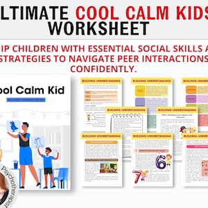 Cool and Calm Kids Coping Skills Worksheet, Therapy Worksheets, School ...