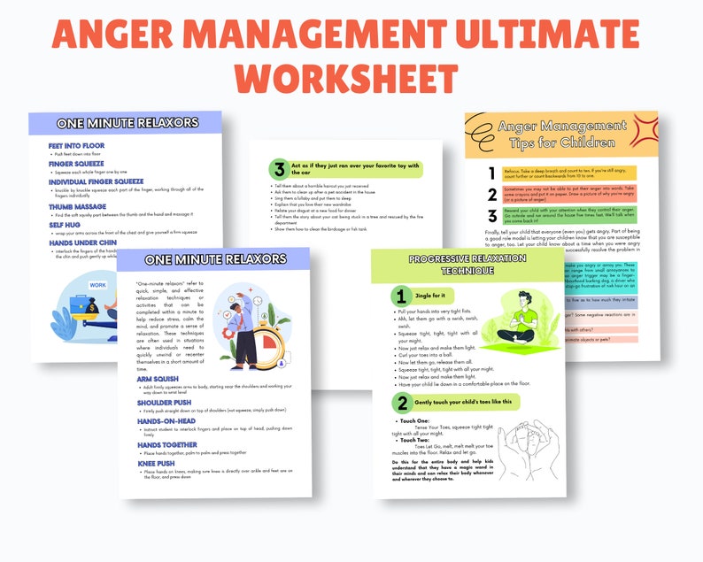 Understanding Anger Management Worksheets for Kids, Teens and Adults ...