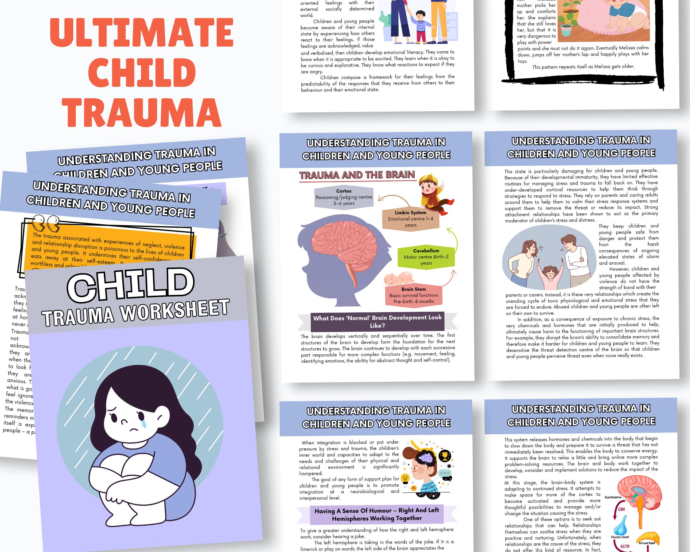 Ultimate Child Trauma Therapy Worksheets, Trauma Therapy Bundle, Trauma ...