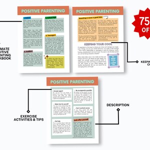 Positive Parenting PRINTABLE Workbook: Emotion Coaching Guide, Managing ...