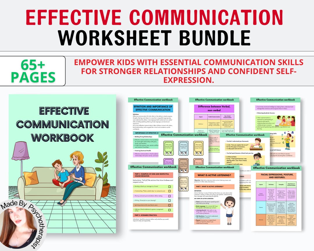 Effective Communication Workbook for Teens and Adults, Communication ...