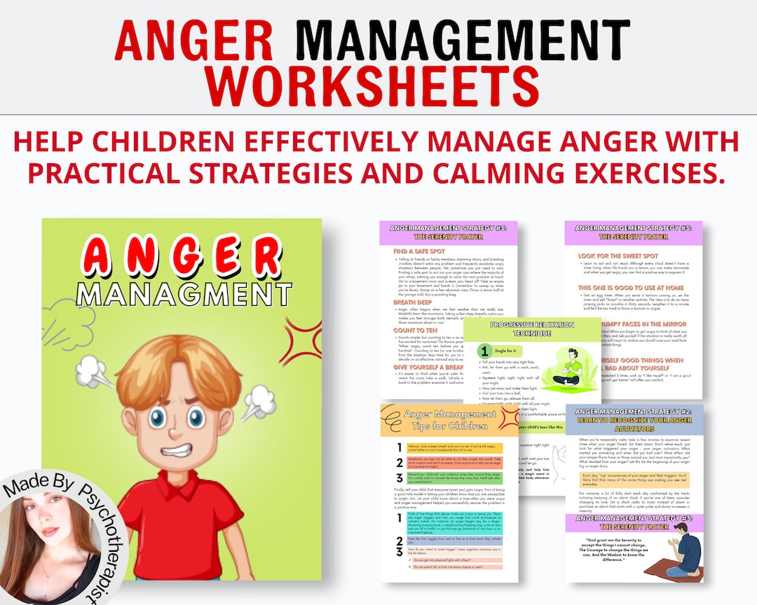 Understanding Anger Management Worksheets for Kids, Teens and Adults ...