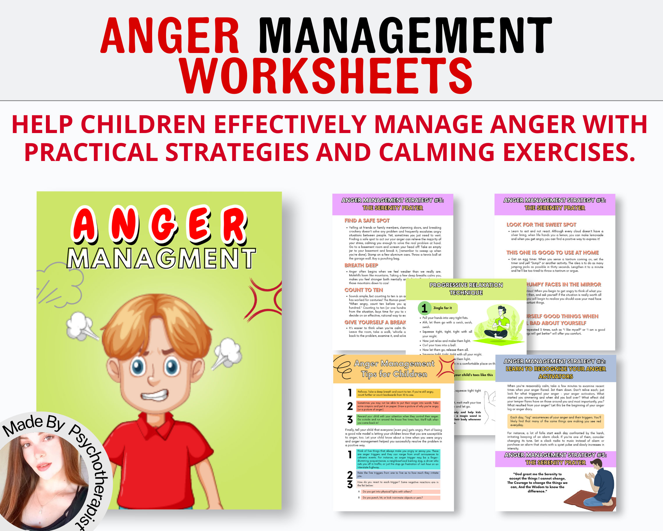 Understanding Anger Management Worksheets for Kids, Teens and Adults ...
