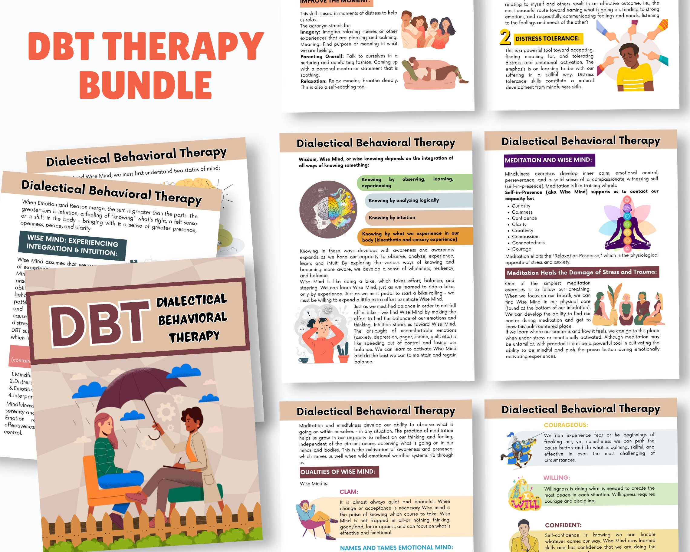 DBT MEGA BUNDLE, Dbt Skills, Dbt Workbook, Therapy Worksheet ...