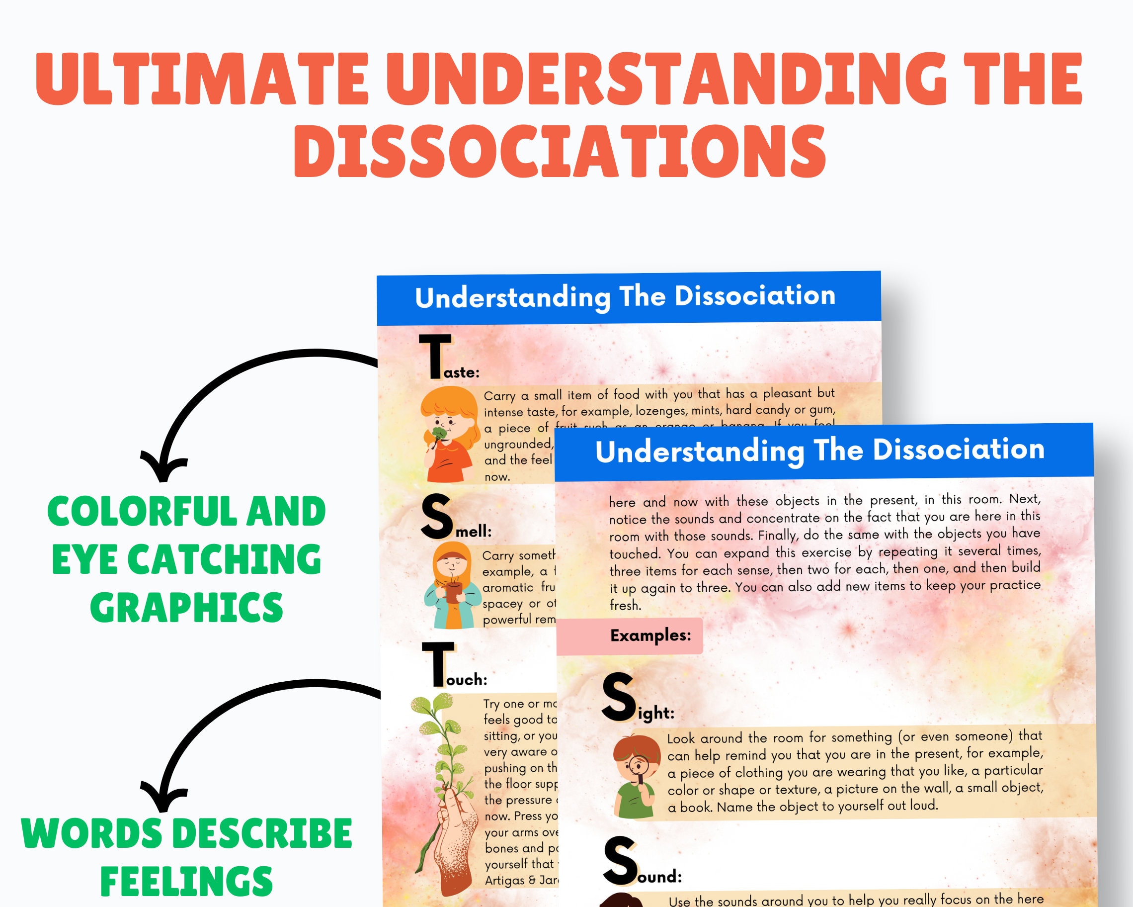 Dissociation Worksheets Workbook Dissociation Therapy Journal ...