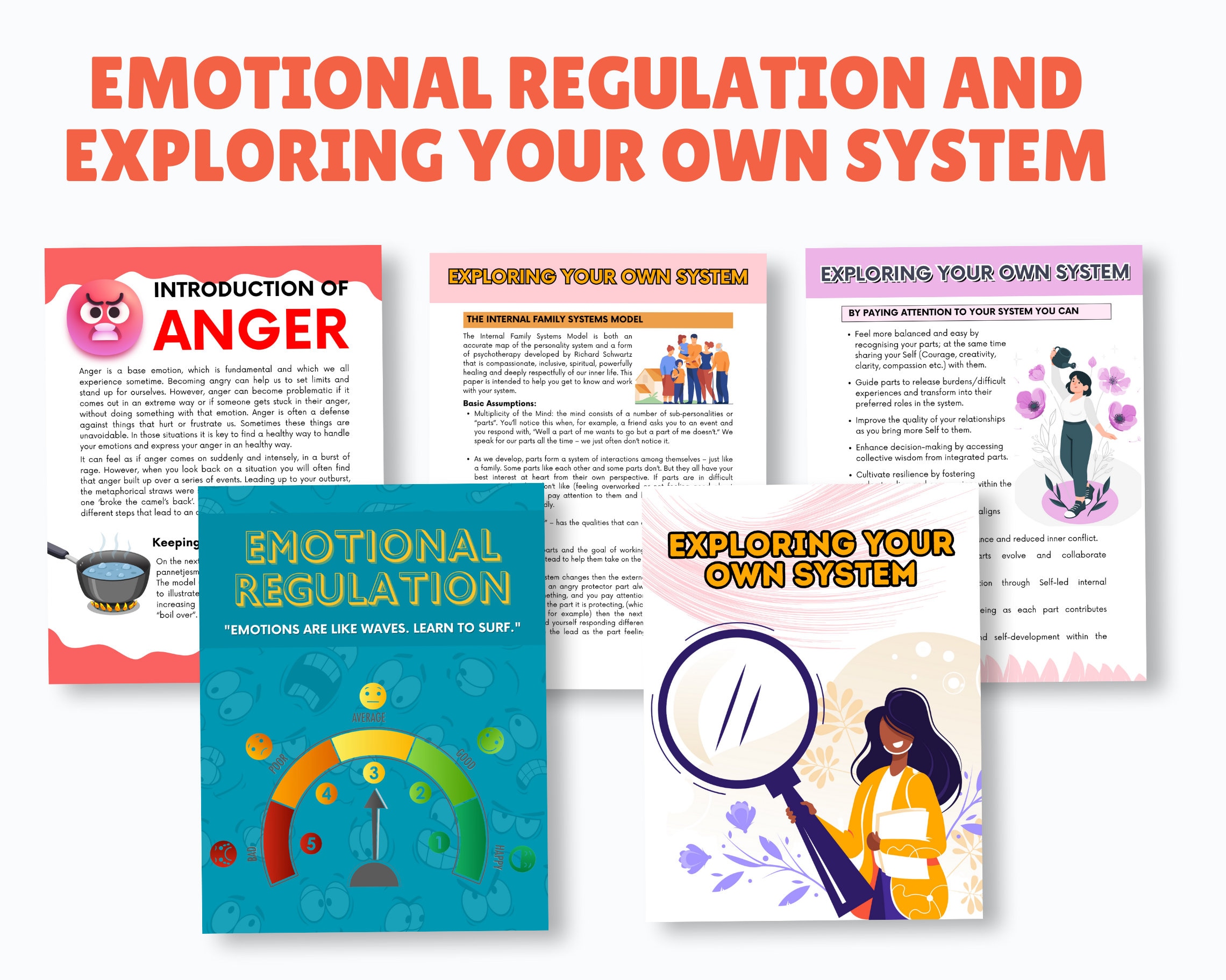 Emotions and Feelings Bundle, Psychology Resources, Inner Critic, Boundaries, Trauma, Acceptance ...