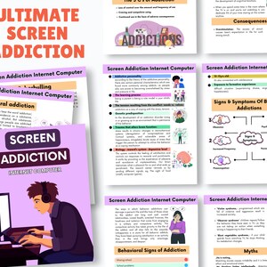 Screen Time Addiction Worksheets, Kids Therapy, Child Therapist ...