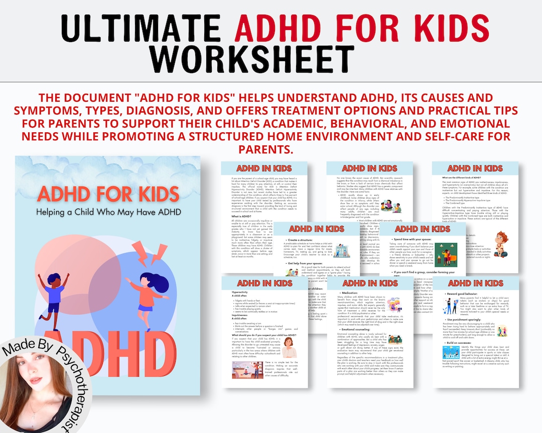 Ultimate ADHD for KIDS Workbook, ADHD Workbook Kids, Neurodivergent ...