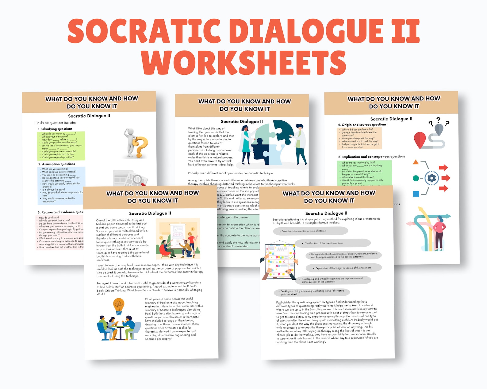 Socratic Questions for Therapists, Critical Thinking, Client Insight ...