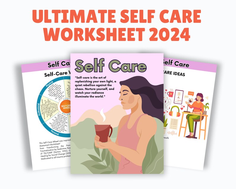 Self Care Journal, Self Care Workbook Worksheets, Self Love, Burnout ...