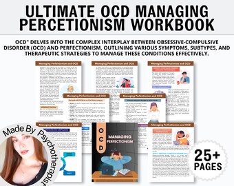 CBT for OCD Therapy Worksheets Bundle, Obsessive Compulsive Disorder ...
