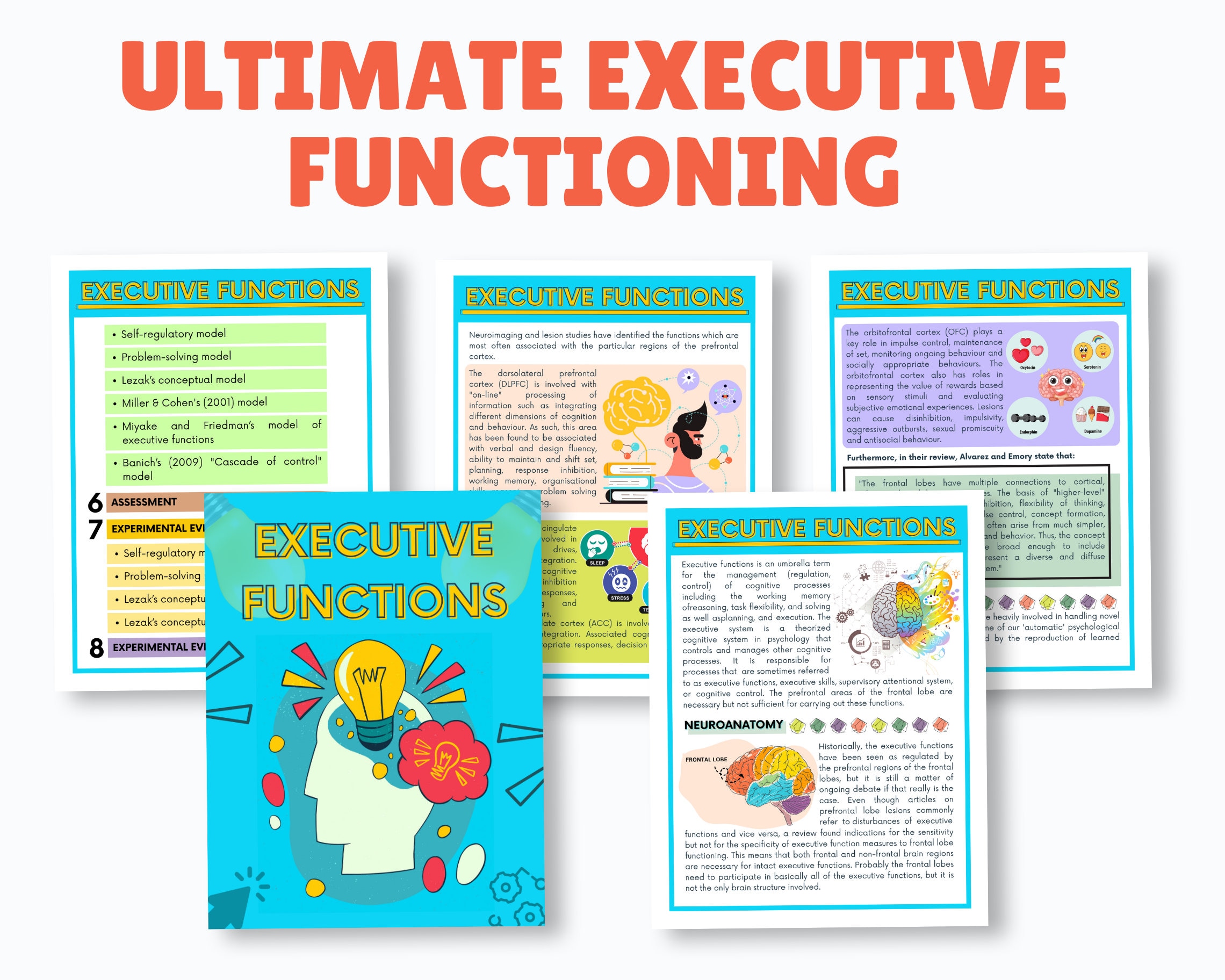 Executive Functioning Worksheets, ADHD Worksheets, Executive ...