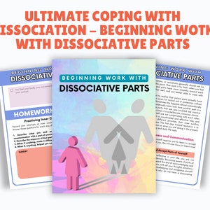 Dissociation Worksheets Workbook Dissociation Therapy Journal ...