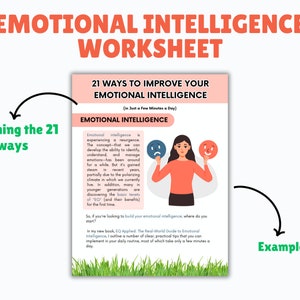 21 Ways of Emotional Intelligence: Mindfulness Worksheet to Enhance ...