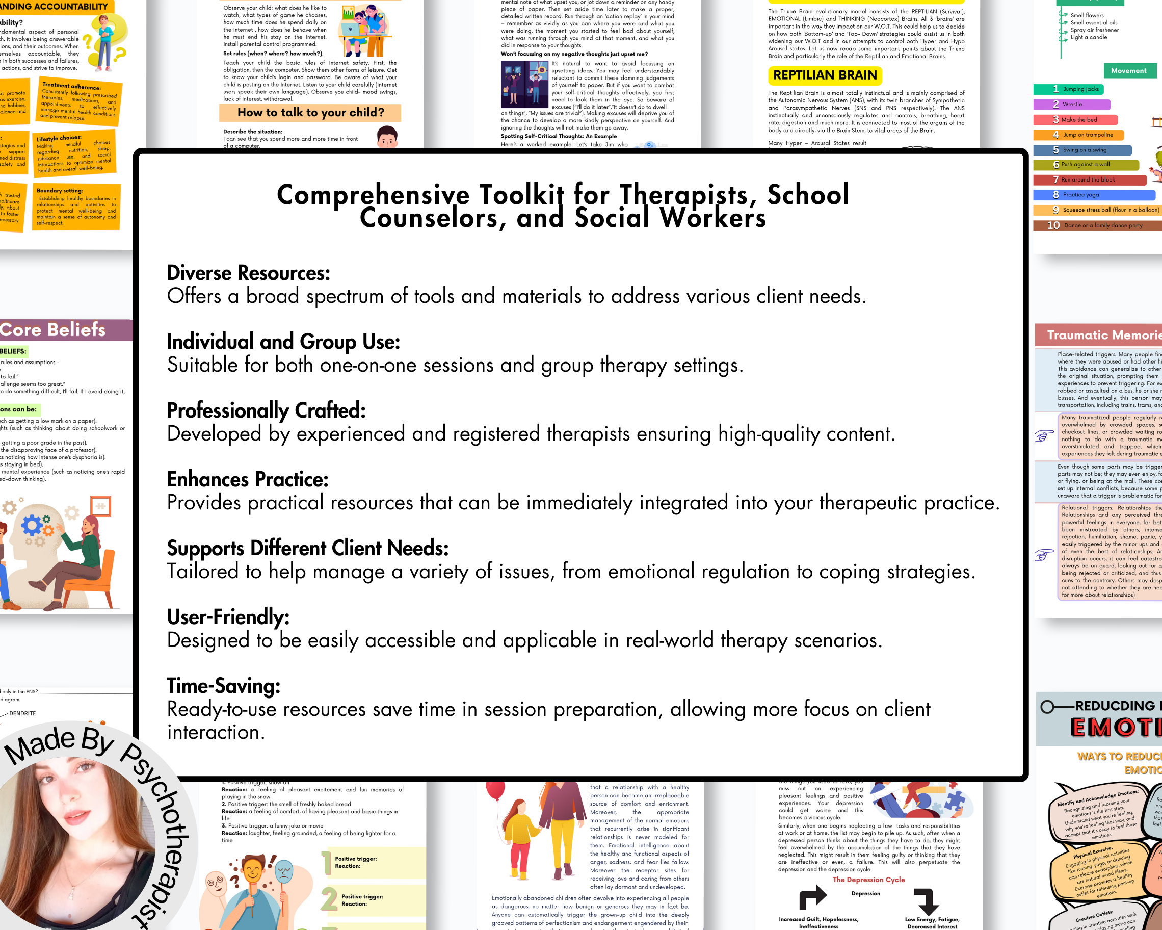 WHOLESHOP Therapy Worksheet Mega Bundle, Psychology Resources, Inner ...