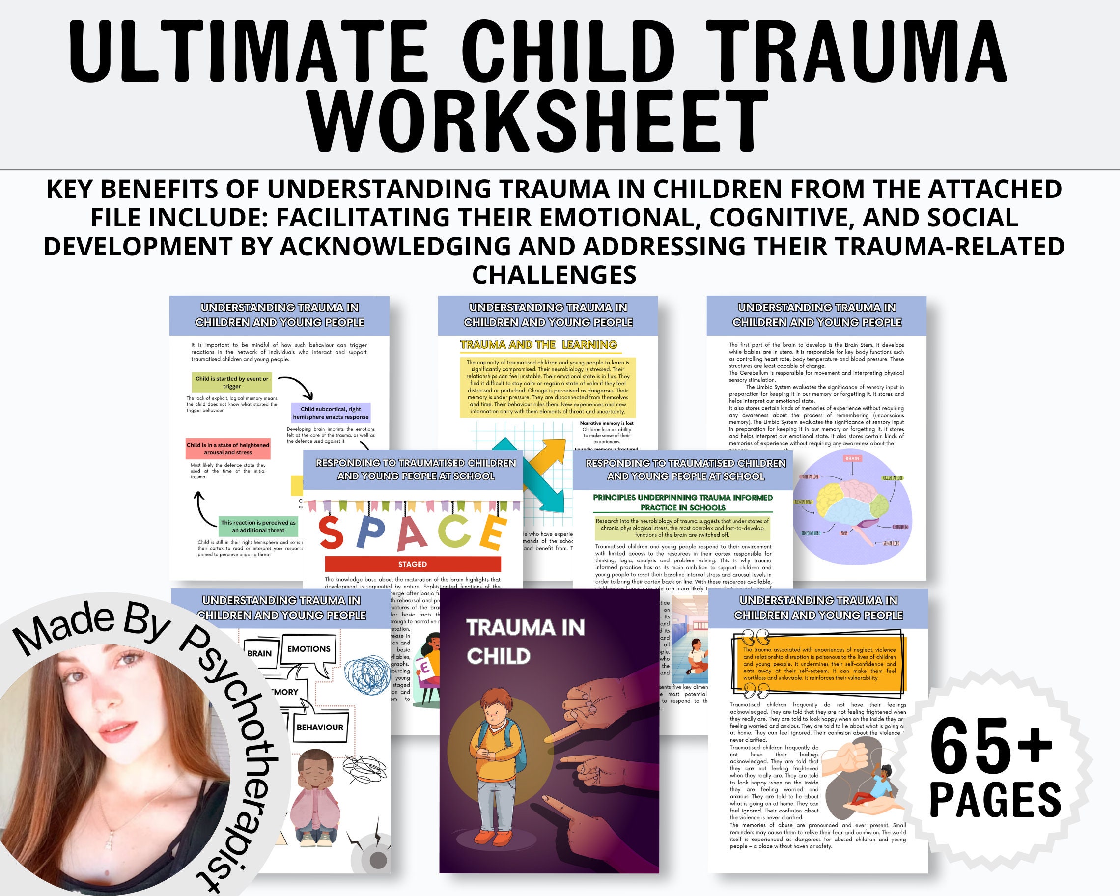 Ultimate Child Trauma Therapy Worksheets, Trauma Therapy Bundle, Trauma ...