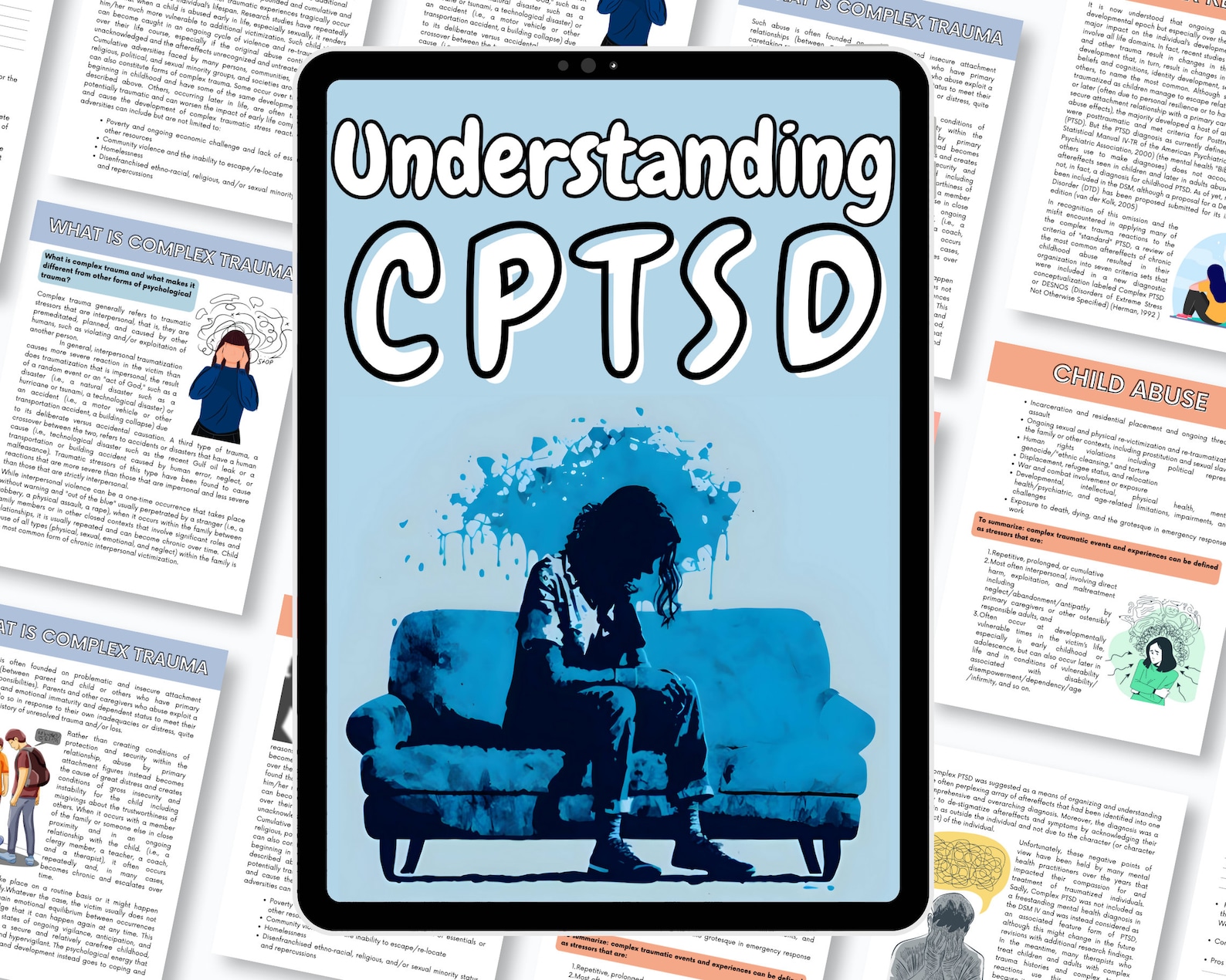 C-PTSD Workbook: C-PTSD Worksheets, Trauma Therapy, Complex PTSD ...
