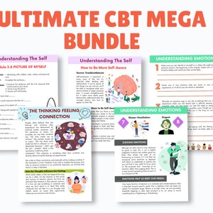 Ultimate CBT Worksheets Mega Bundle for Therapist, Psychologist or ...