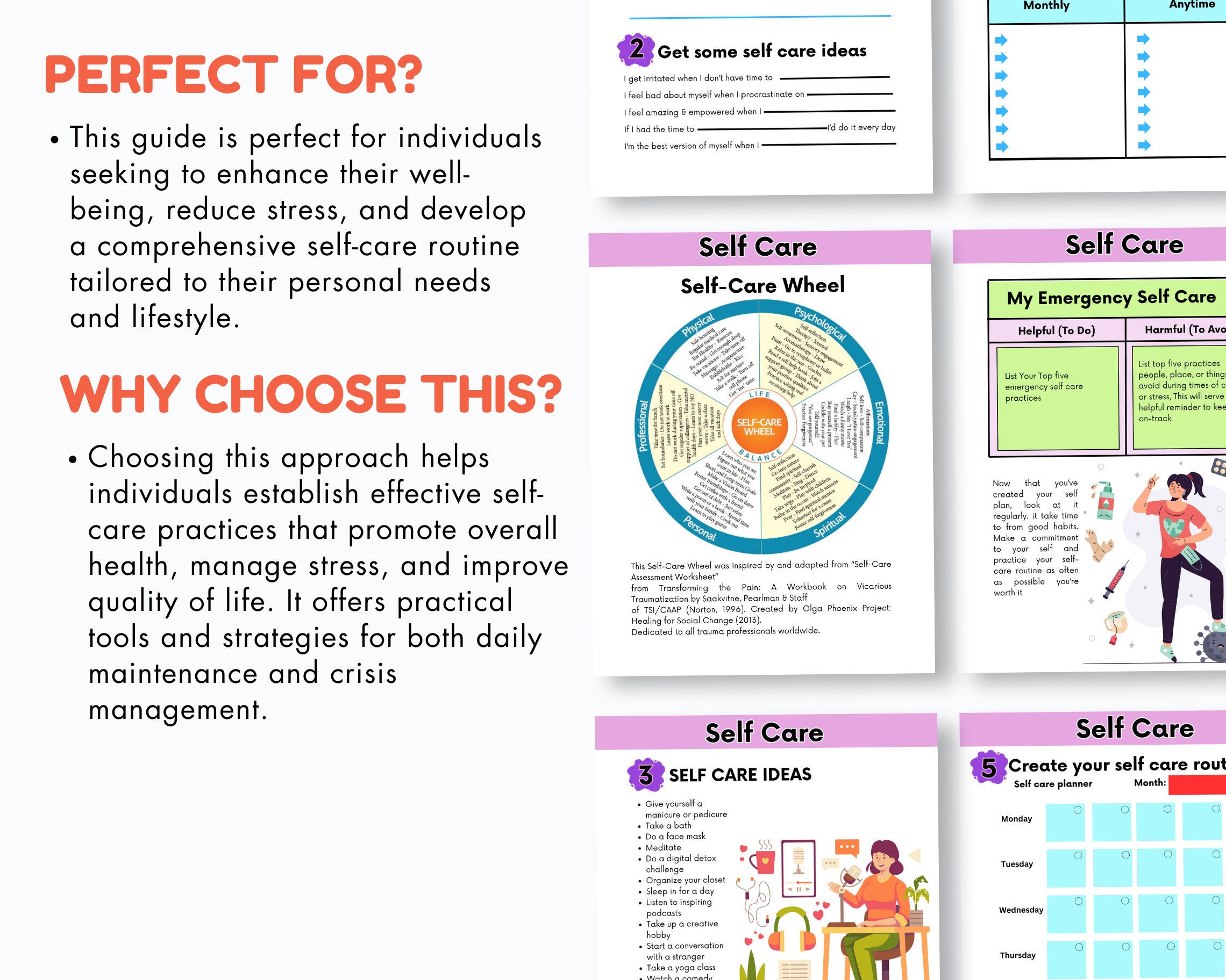 Self Care Journal, Self Care Workbook Worksheets, Self Love, Burnout ...