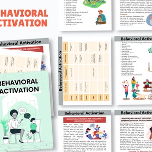 Behavioral Activation Workbook CBT Activities for Mental Health Therapy ...