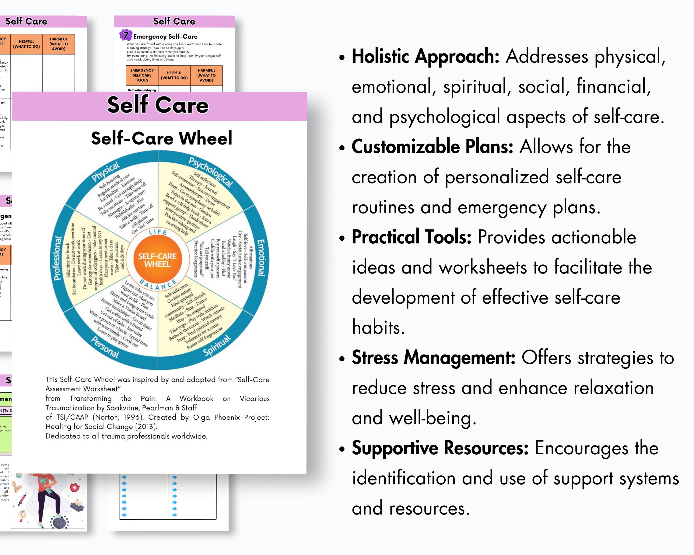 Self Care Journal, Self Care Workbook Worksheets, Self Love, Burnout ...