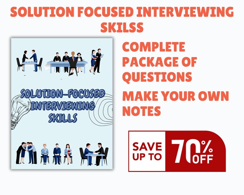 Ultimate Solution Focused Interviewing Questions Bundle, Solution Focused Therapy, Intervention ...
