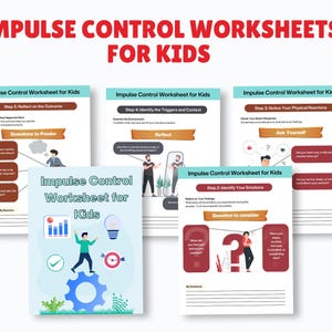 Impulse Control Worksheets for Kids and Teens: Emotional Regulation ...