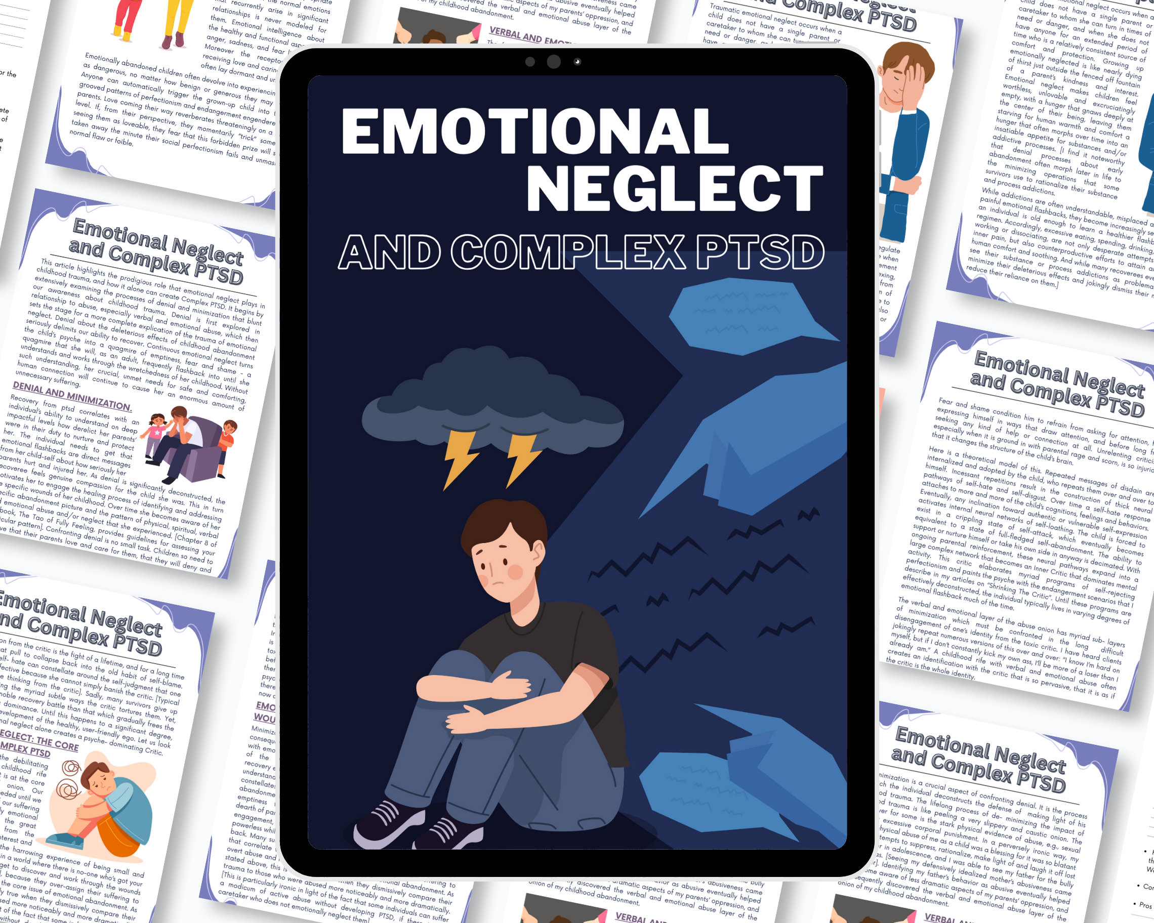 Emotional Neglect and Complex PTSD Worksheets, PTSD Workbook, Trauma ...