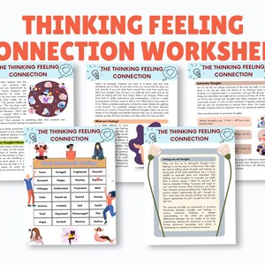 Understanding the Thinking Feeling Connections, Therapy Worksheets ...