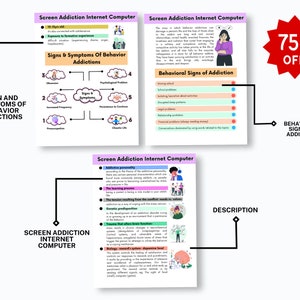 Screen Time Addiction Worksheets, Kids Therapy, Child Therapist ...