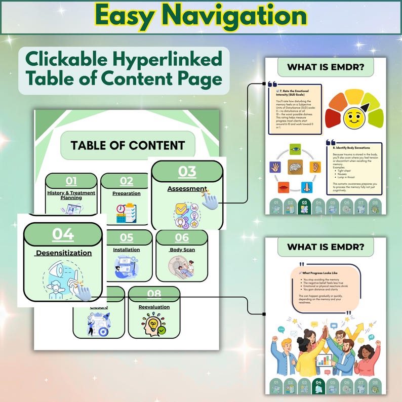 EMDR Scripts & Worksheets Phase 1-8: Eye Movement Psychotherapy, 65 ...