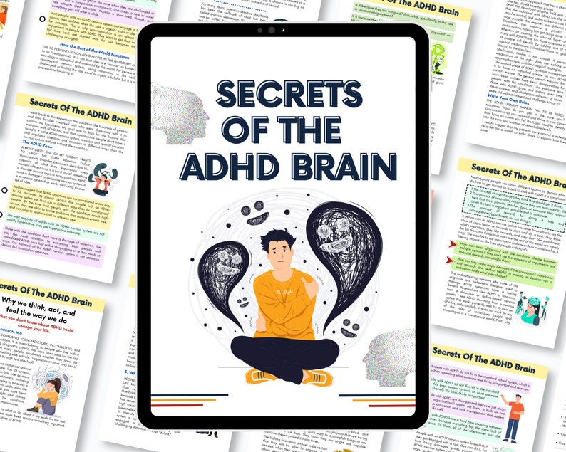 Secrets of ADHD Brain Worksheet, ADHD Workbook Kids, Neurodivergent ...