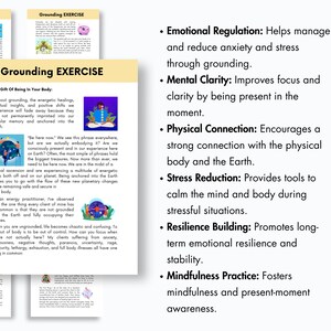 Grounding Exercise Worksheet, Therapy Workbook, Therapy Worksheets, 5 4 ...
