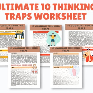 Common Thinking Trap. Worksheet for Analyzing Thoughts and Identifying ...