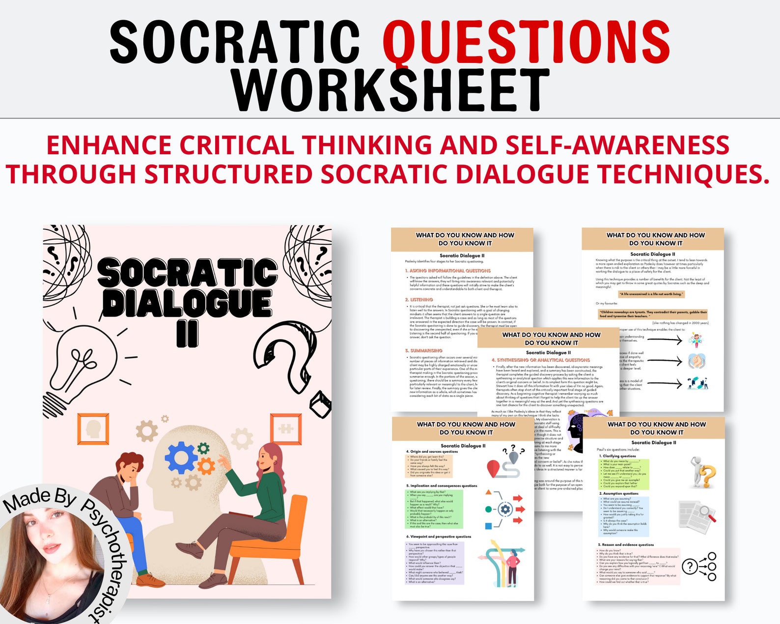 Socratic Questions for Therapists, Critical Thinking, Client Insight ...
