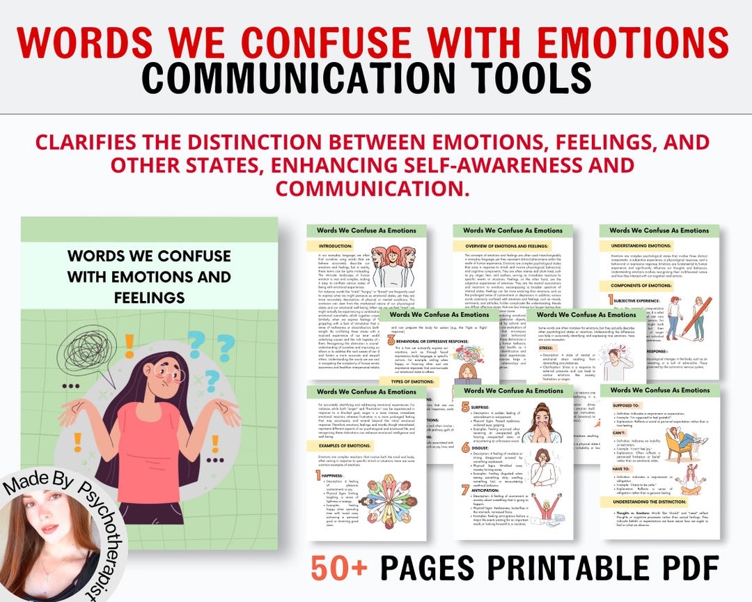 Words We Confuse With Emotions and Feelings | Tool for Non-violent ...