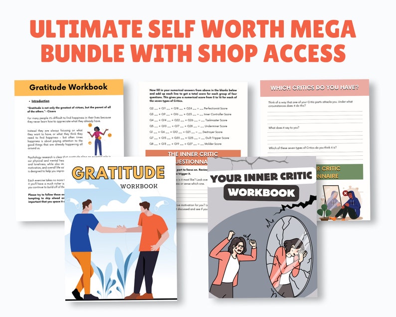 Self Worth Worksheet and Cards Bundle, Self Esteem, Confidence, Teen ...