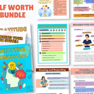 Self Worth Worksheet and Cards Bundle, Self Esteem, Confidence, Teen ...