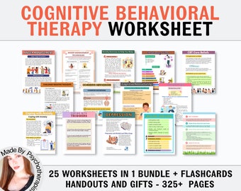Ultimate CBT Worksheets Mega Bundle for Therapist, Psychologist or ...