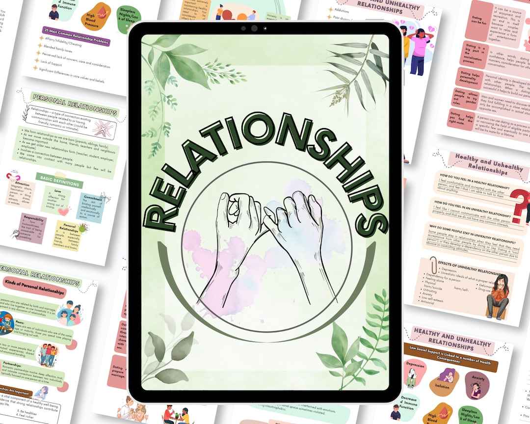 Healthy Vs Unhealthy Relationships Ebook, Workbook, Teen Health ...